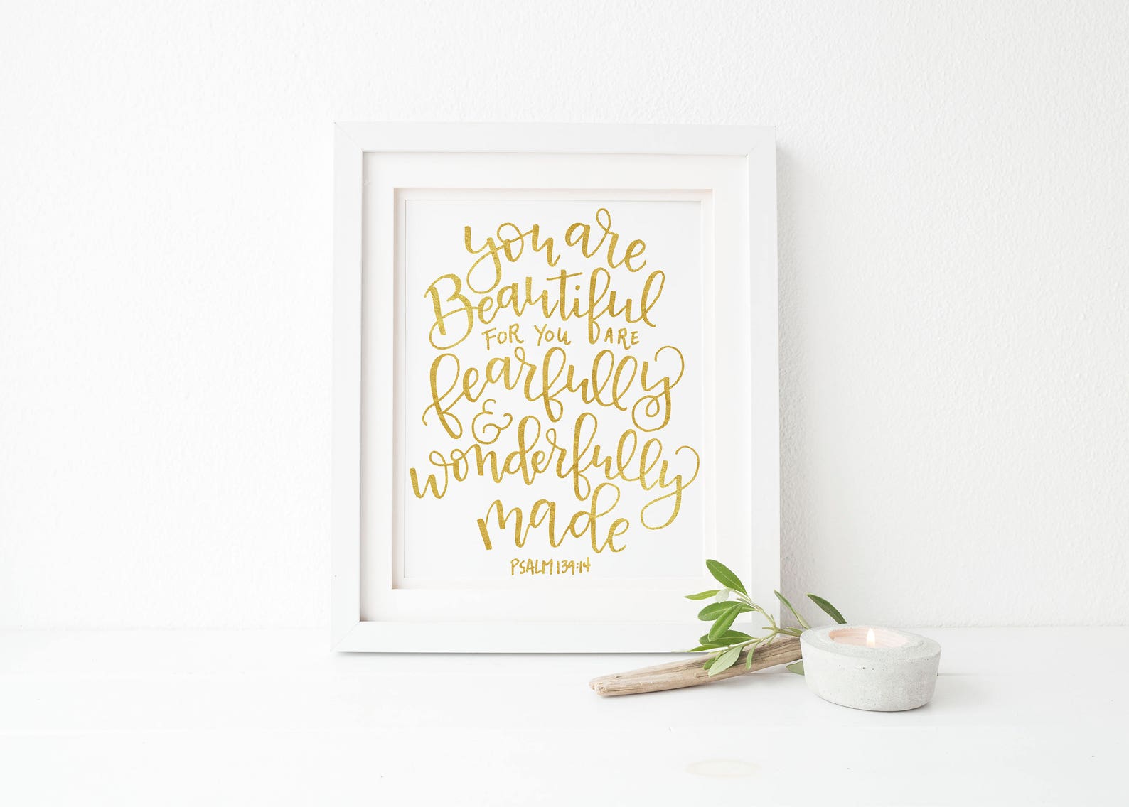 Fearfully and Wonderfully Made. Scripture Inspirational Quote Digital ...