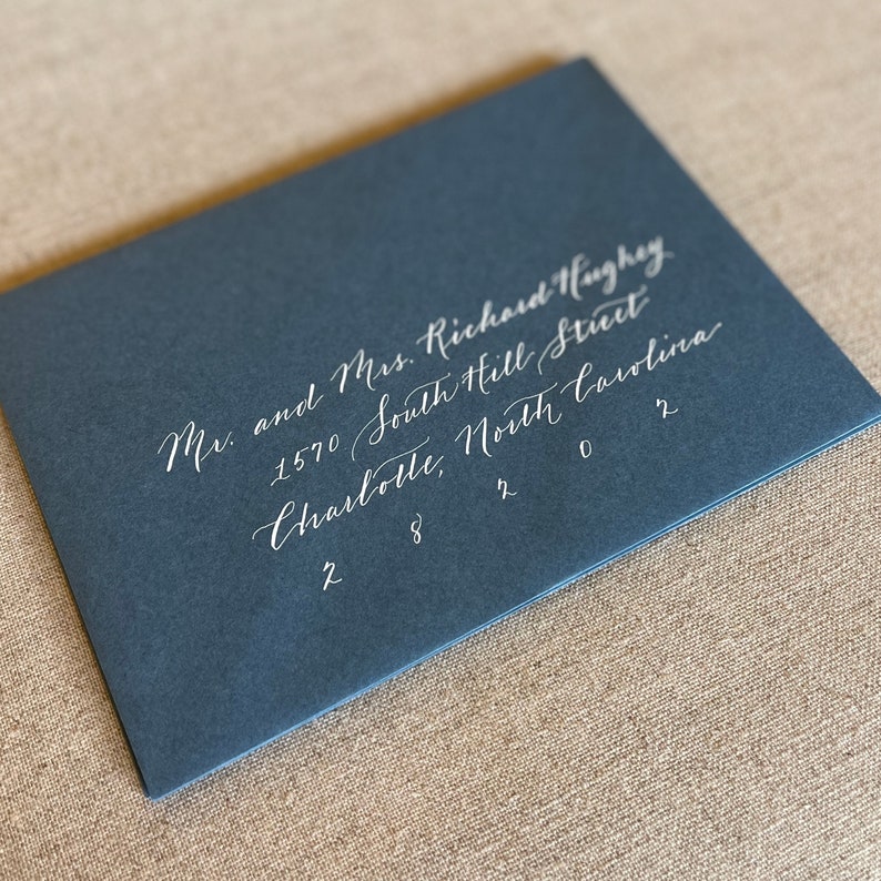 Wedding Calligraphy/envelope Addressing in Modern Calligraphy - Etsy