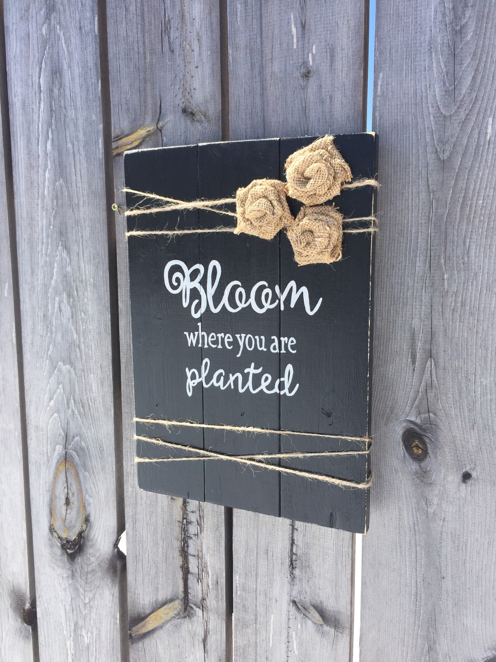 Bloom where you are Planted sign / rustic wooden sign / home | Etsy