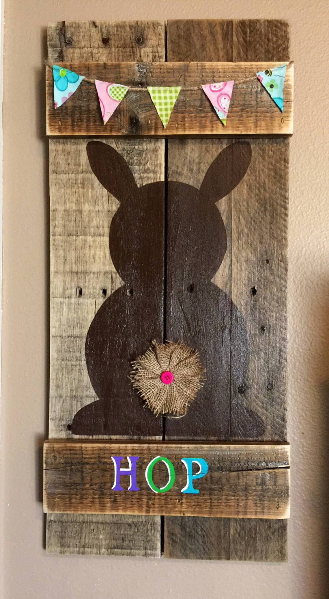 Bunny Hop Wood Sign/wooden Bunny/easter Bunny/chocolate Bunny/ - Etsy