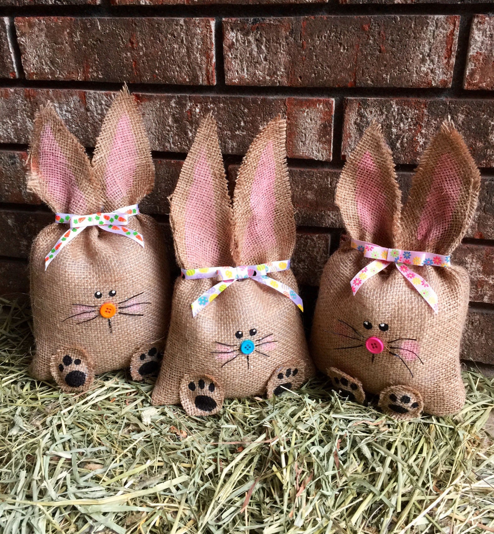 Handmade Burlap Bunny / Easter Bunny / Easter Decor / Spring Decor ...
