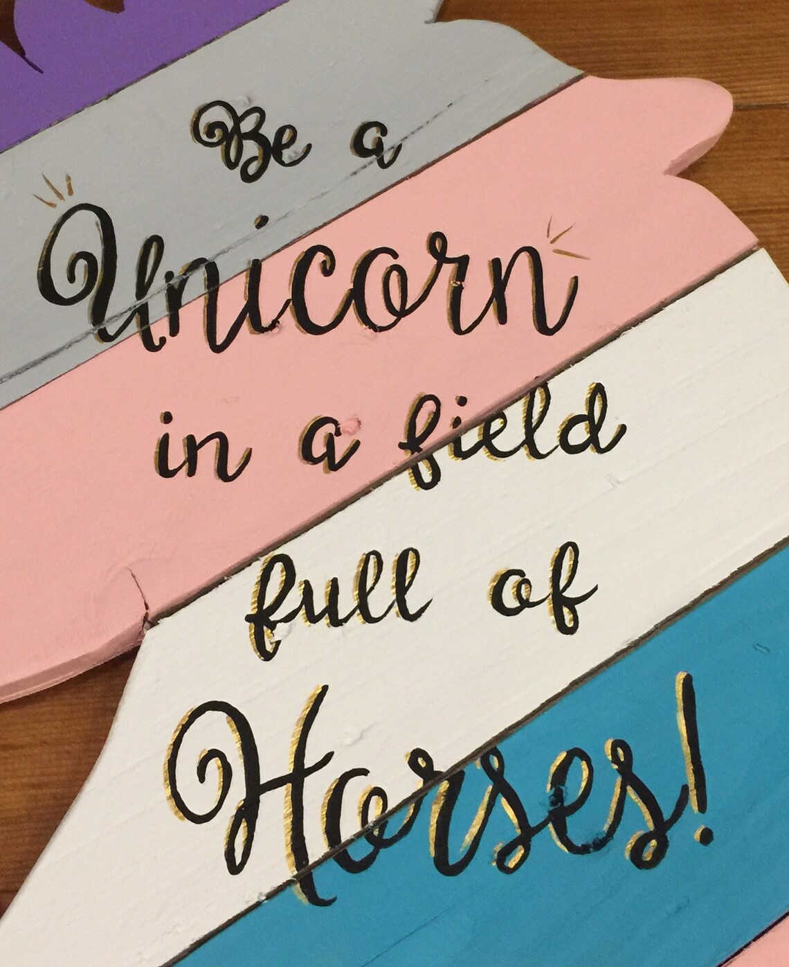 Unicorn Sign/wooden Unicorn Sign/girl's Bedroom Decor/nursery Decor/be ...