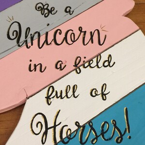 Unicorn Sign/wooden Unicorn Sign/girl's Bedroom Decor/nursery Decor/be ...