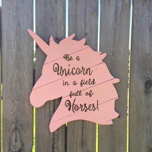 Unicorn Sign/wooden Unicorn Sign/girl's Bedroom Decor/nursery Decor/be ...