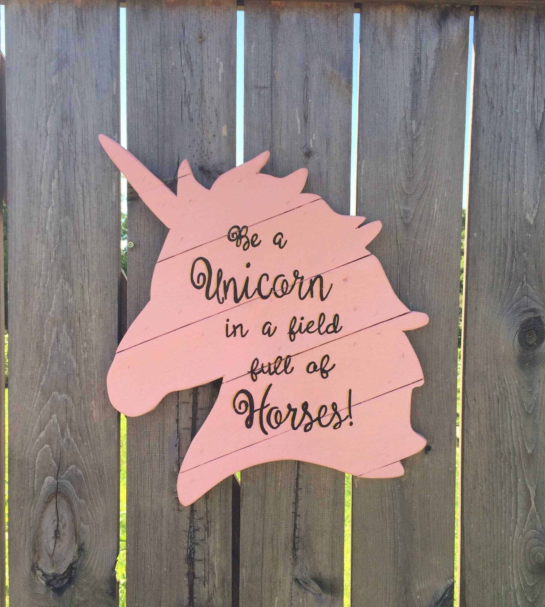 Unicorn Sign/wooden Unicorn Sign/girl's Bedroom | Etsy