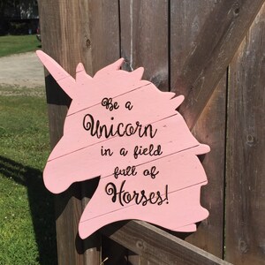 Unicorn Sign/wooden Unicorn Sign/girl's Bedroom Decor/nursery Decor/be ...