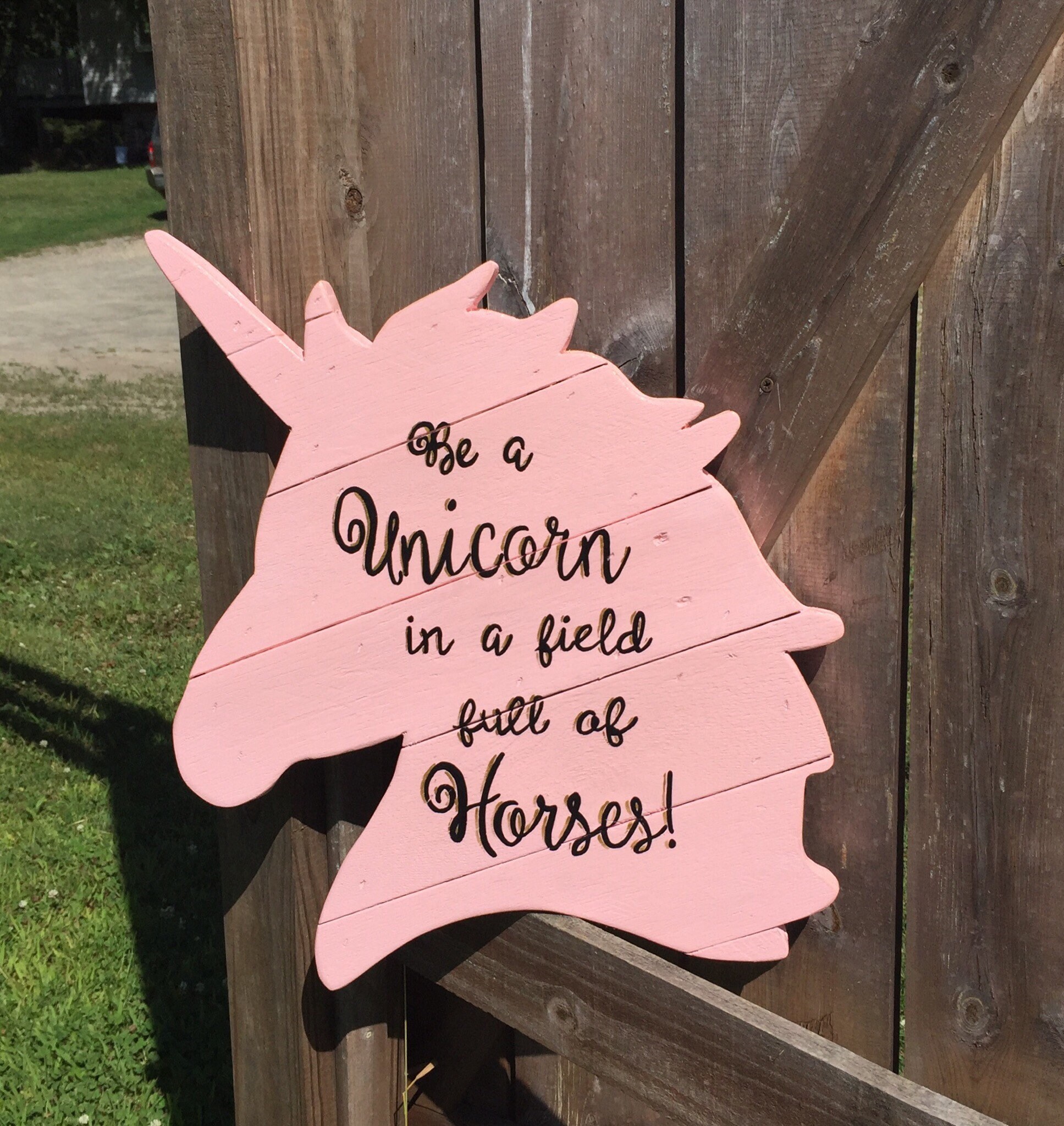 Unicorn Sign/wooden Unicorn Sign/girl's Bedroom | Etsy