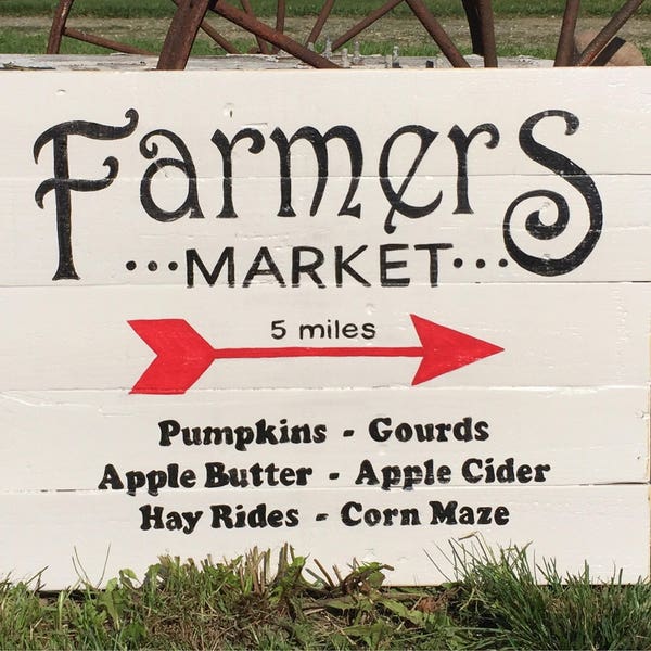 Farmers Market Sign - Etsy