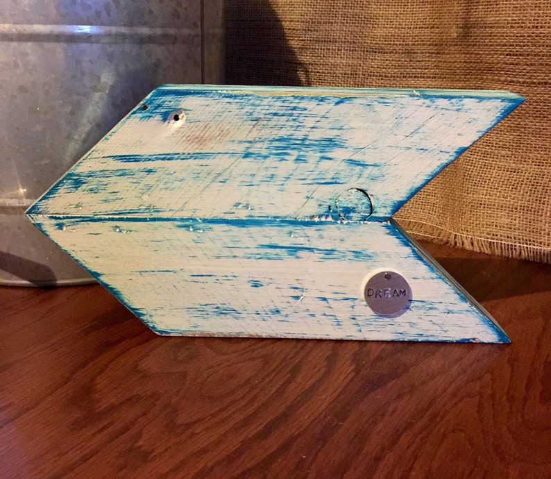 Rustic Chevron Wooden Arrow Dream Sign / Wood Arrow Sign / - Etsy