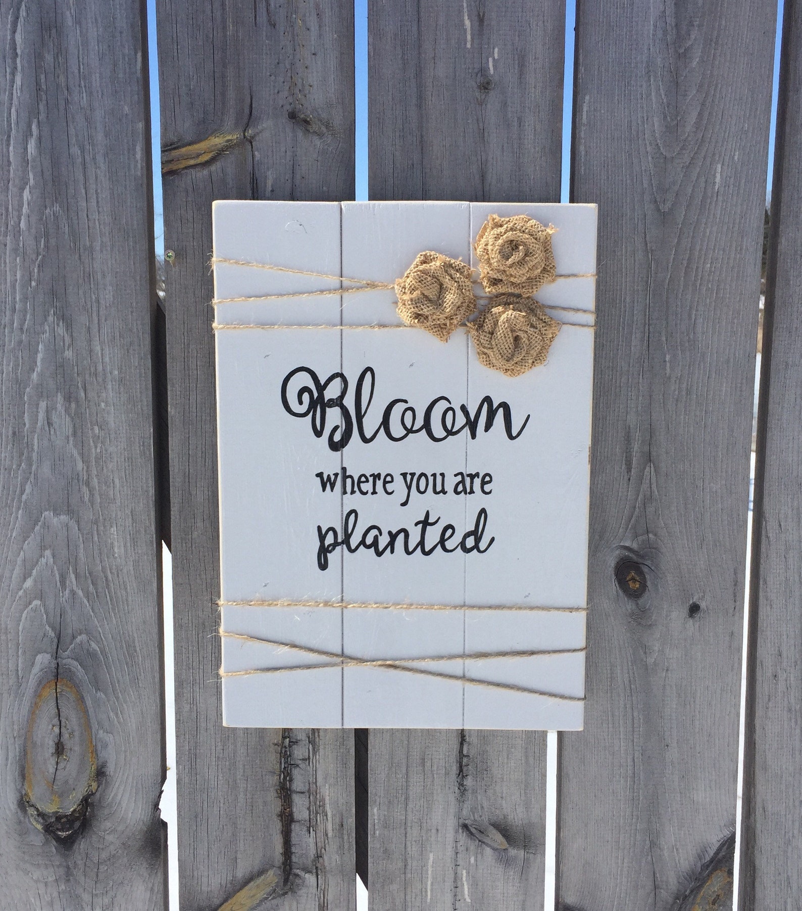Bloom where you are Planted sign / rustic wooden sign / home | Etsy