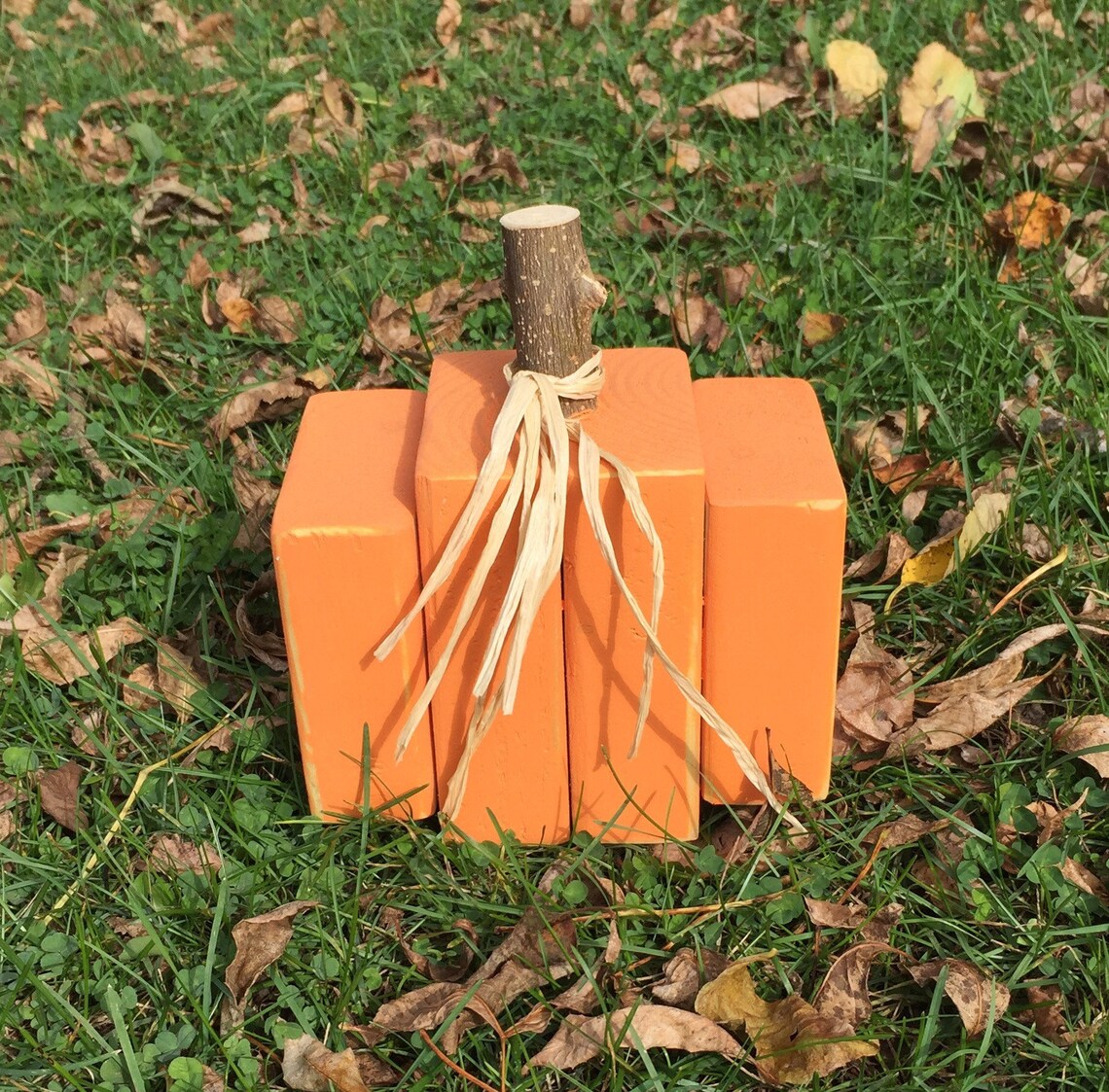 Wooden Block Pumpkin / Wooden Pumpkin / Fall Decor / Halloween | Etsy