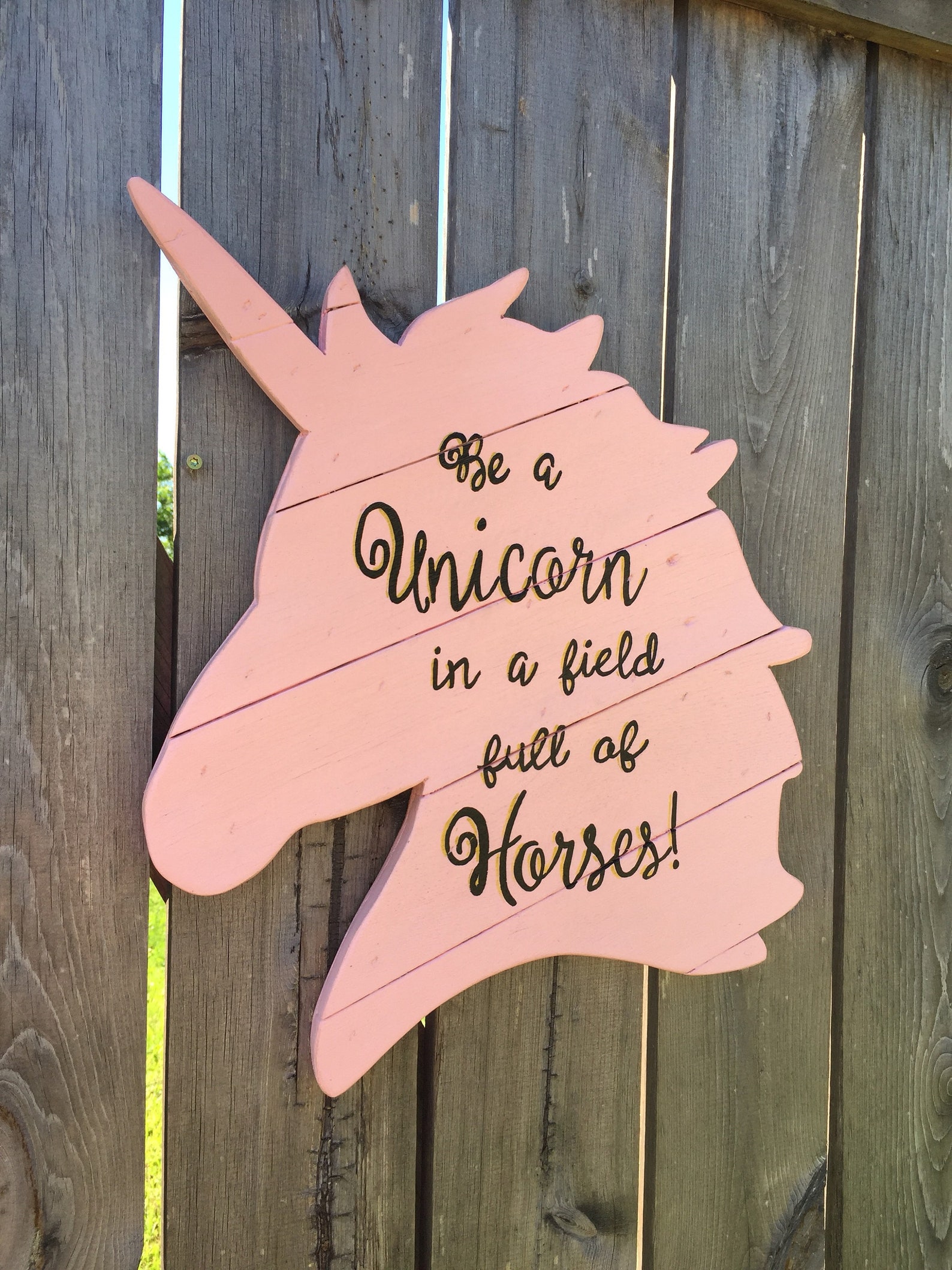 Unicorn Sign/wooden Unicorn Sign/girl's Bedroom Decor/nursery Decor/be ...