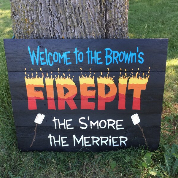 Fire Pit Sign - Etsy