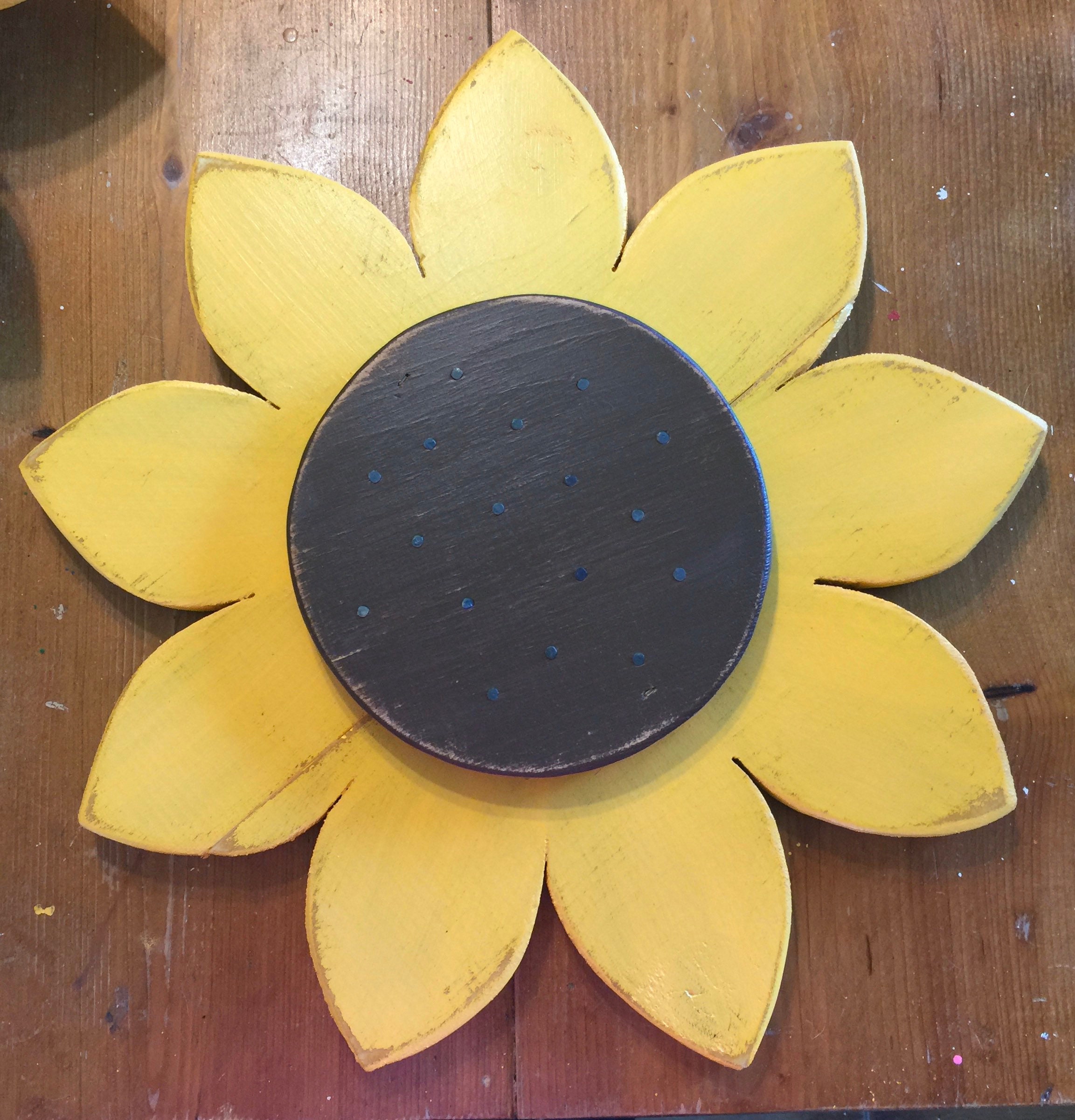 Sunflower Wooden Sign/Wooden Flower/Outdoor decor/home | Etsy
