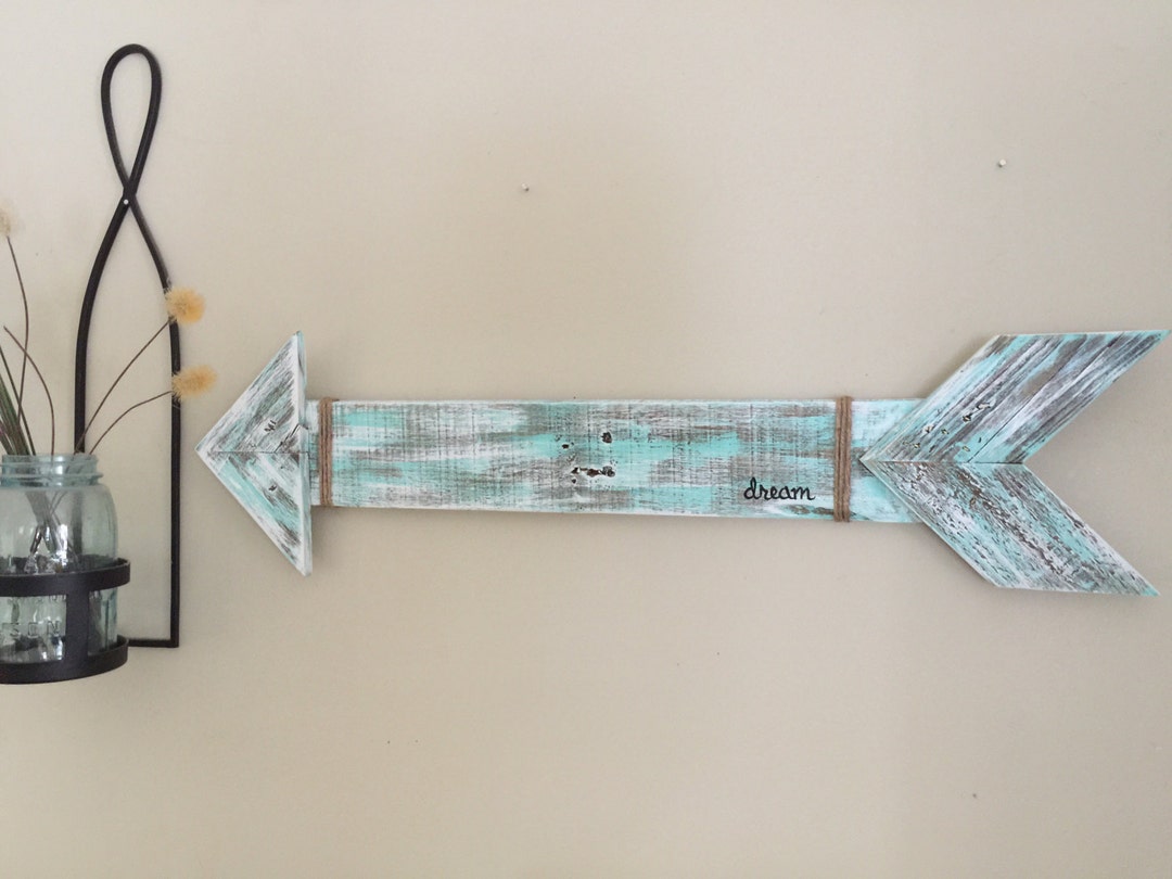 Dream Arrow Sign/wooden Arrow/inspirational Sign/gallery Wall Decor ...