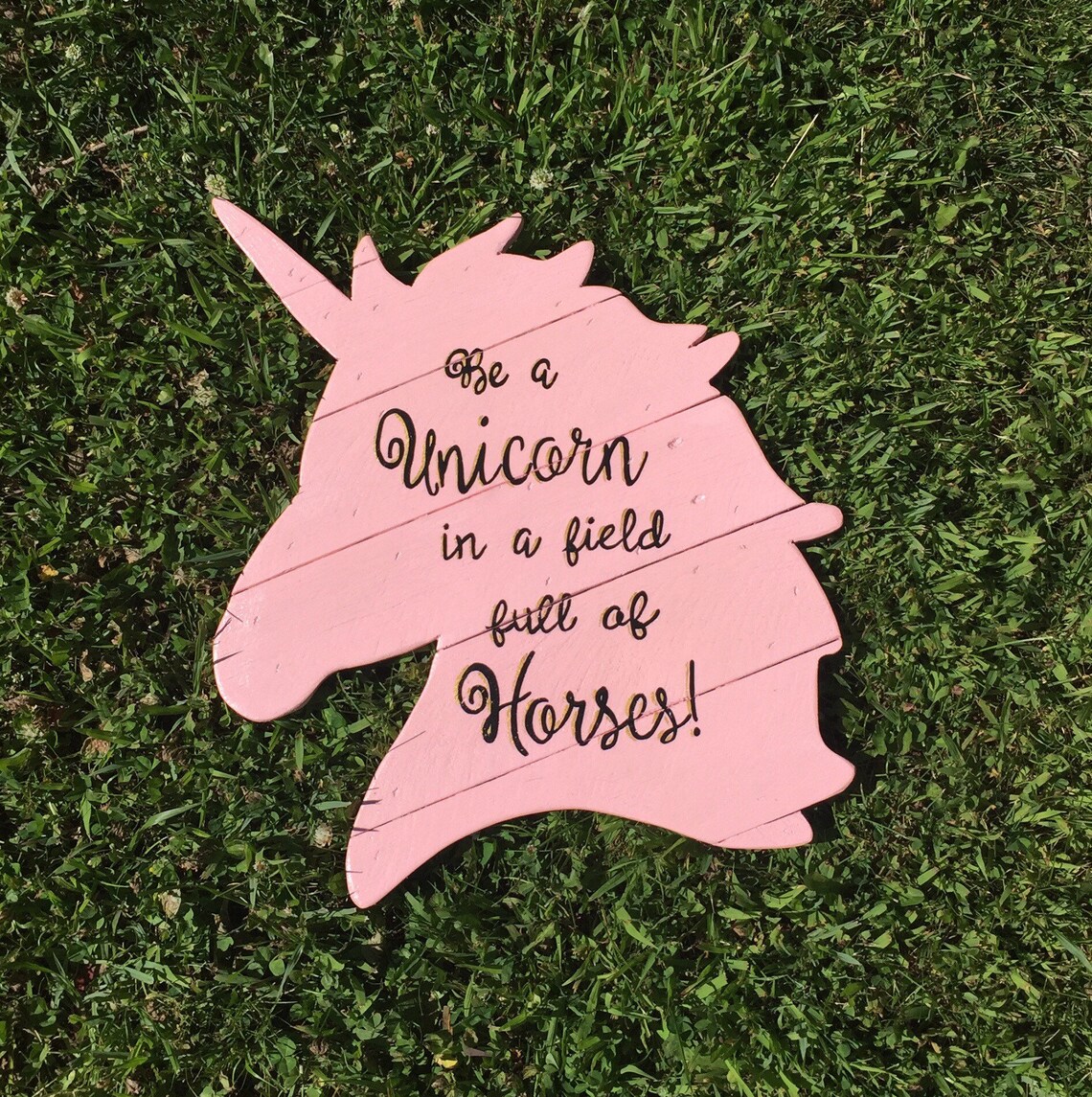 Unicorn Sign/wooden Unicorn Sign/girl's Bedroom - Etsy