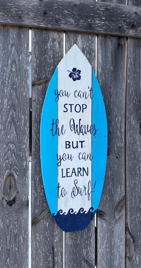 Surfboard Sign/wooden Surfboard Sign/surfboard Wall Art/beach - Etsy