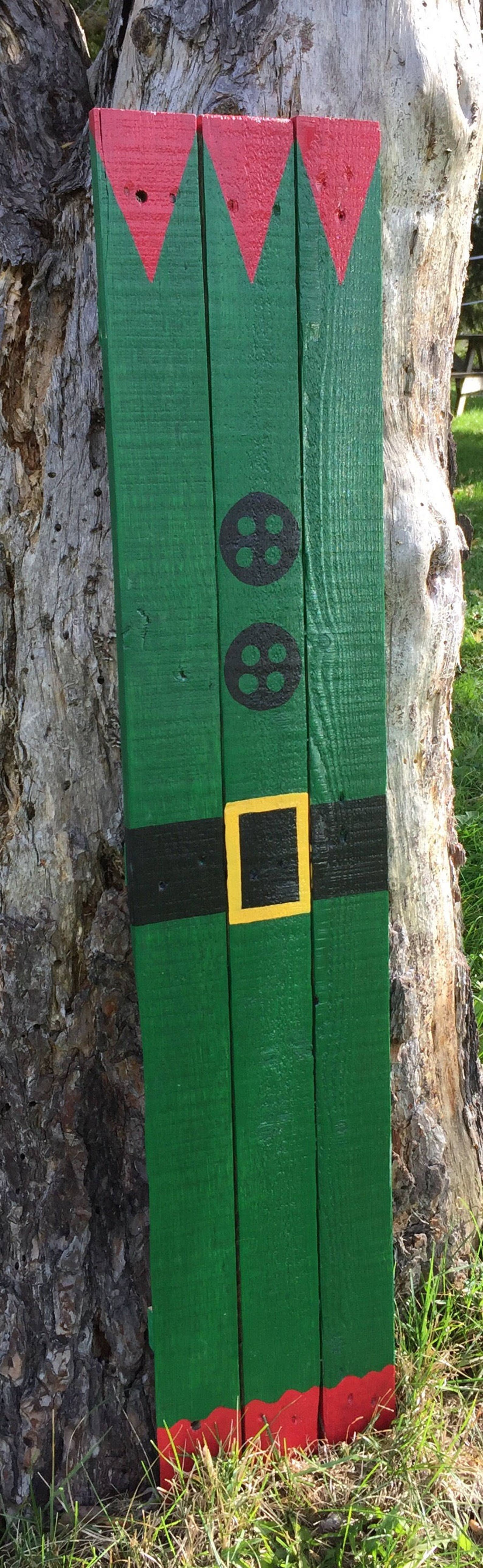 Rustic Elf Suit Sign / Wooden Elf Sign / Rustic Santa Suit - Etsy