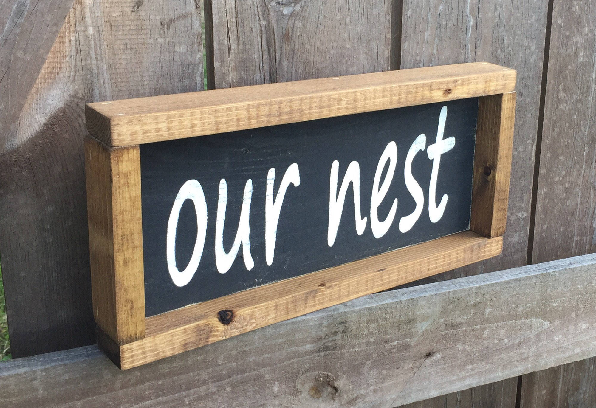 Our Nest Sign/our Nest Wooden Sign/rustic Wooden Sign/framed - Etsy