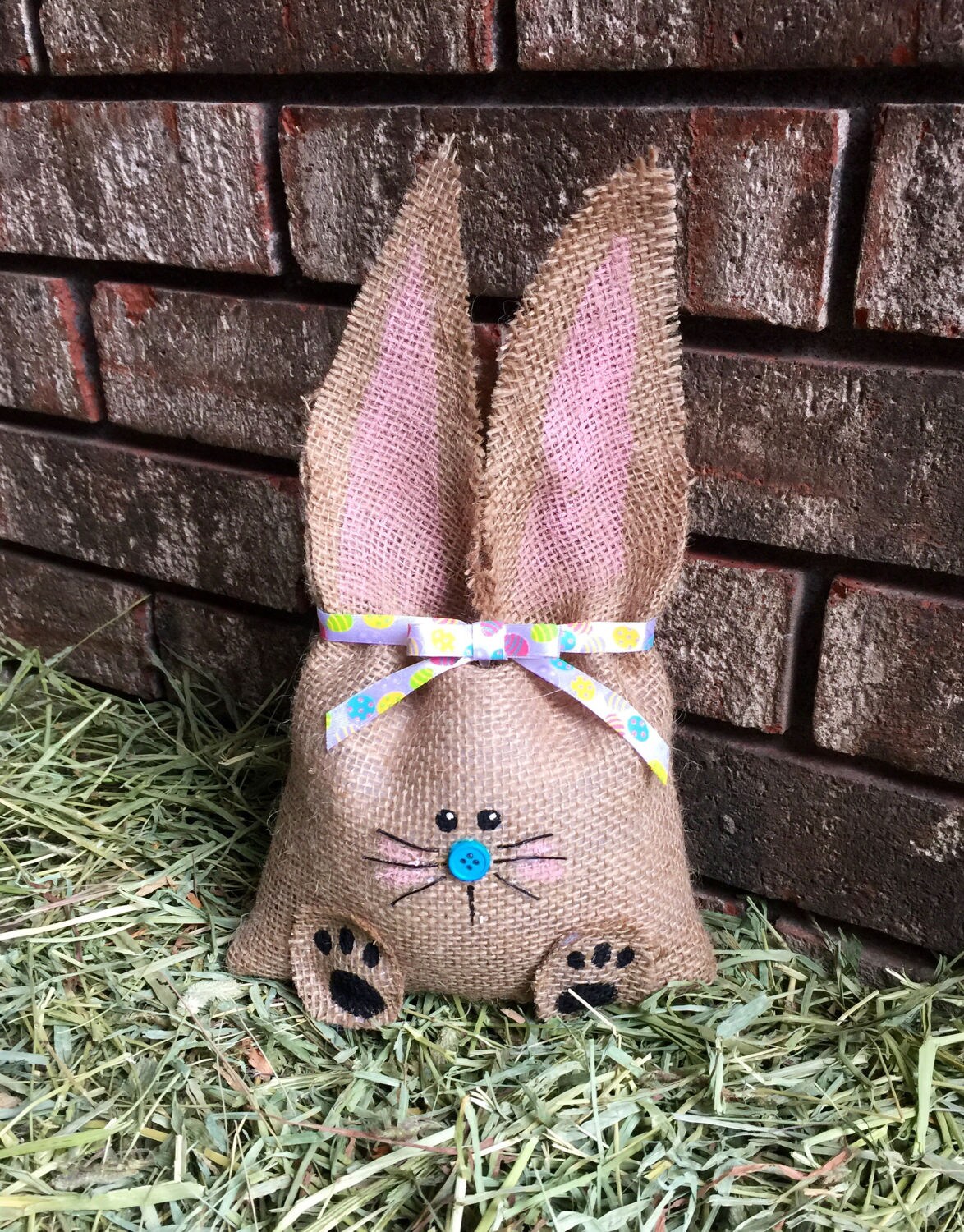 Handmade Burlap Bunny / Easter Bunny / Easter Decor / Spring | Etsy