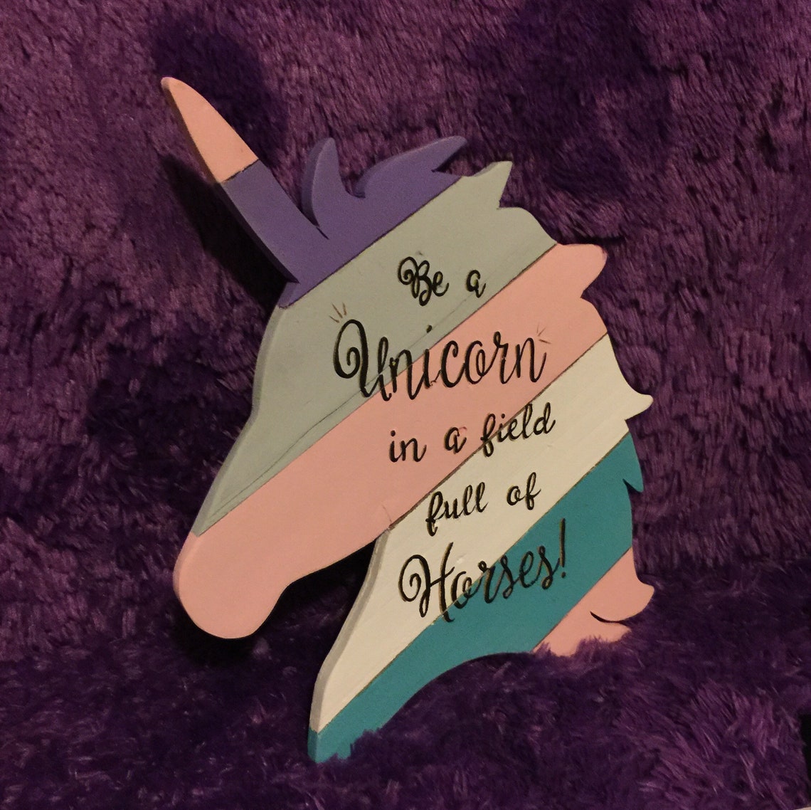 Unicorn Sign/wooden Unicorn Sign/girl's Bedroom Decor/nursery Decor/be ...