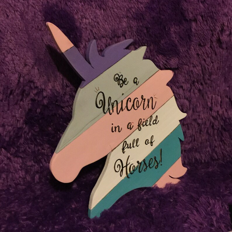 Unicorn Sign/wooden Unicorn Sign/girl's Bedroom - Etsy