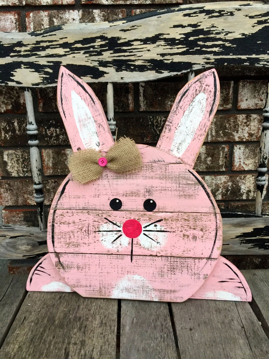 Reclaimed Wood Bunny Sign/wooden Bunny/easter Bunny/easter Decor/spring ...