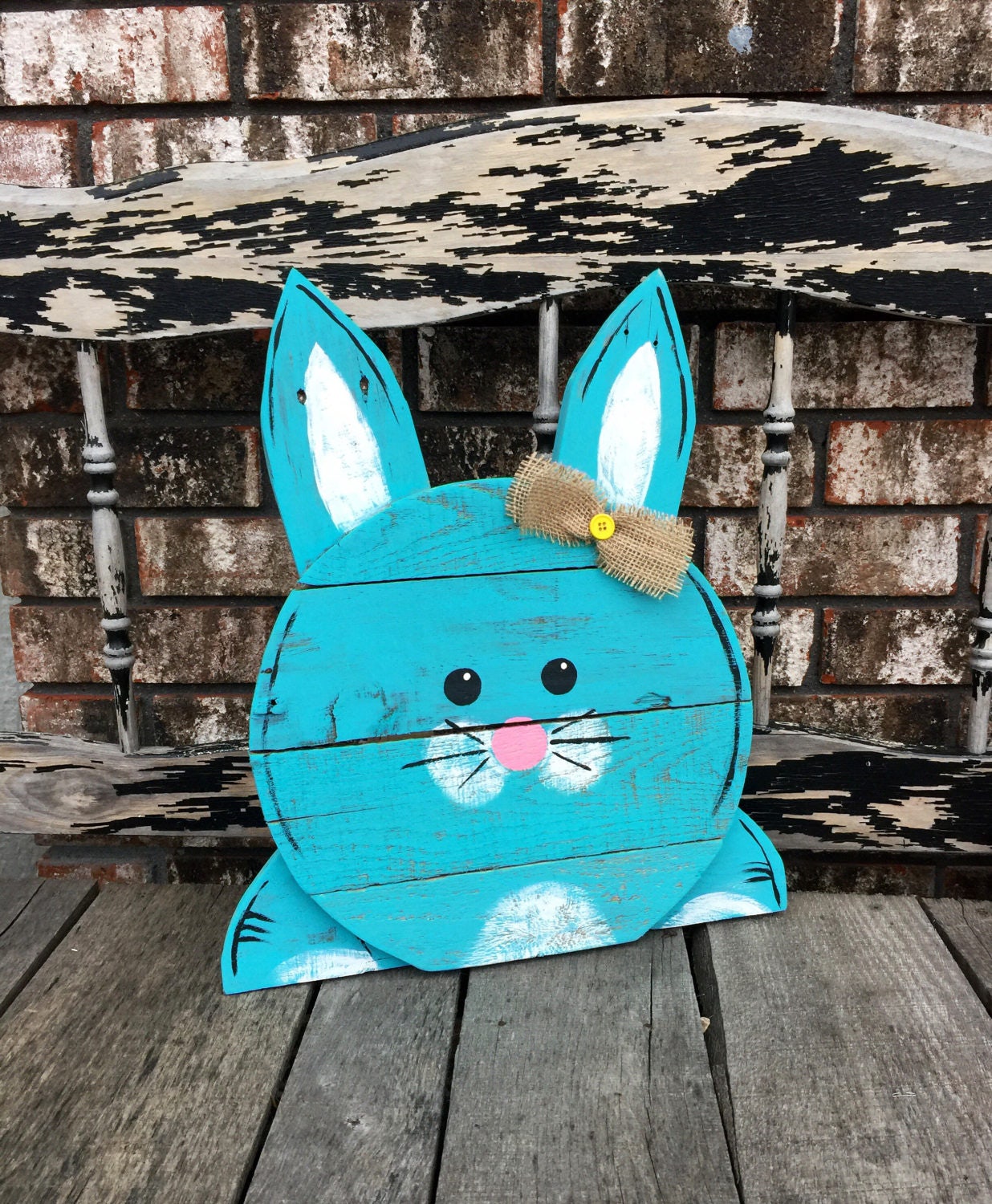 Reclaimed Wood Bunny Sign/wooden Bunny/easter Bunny/easter - Etsy