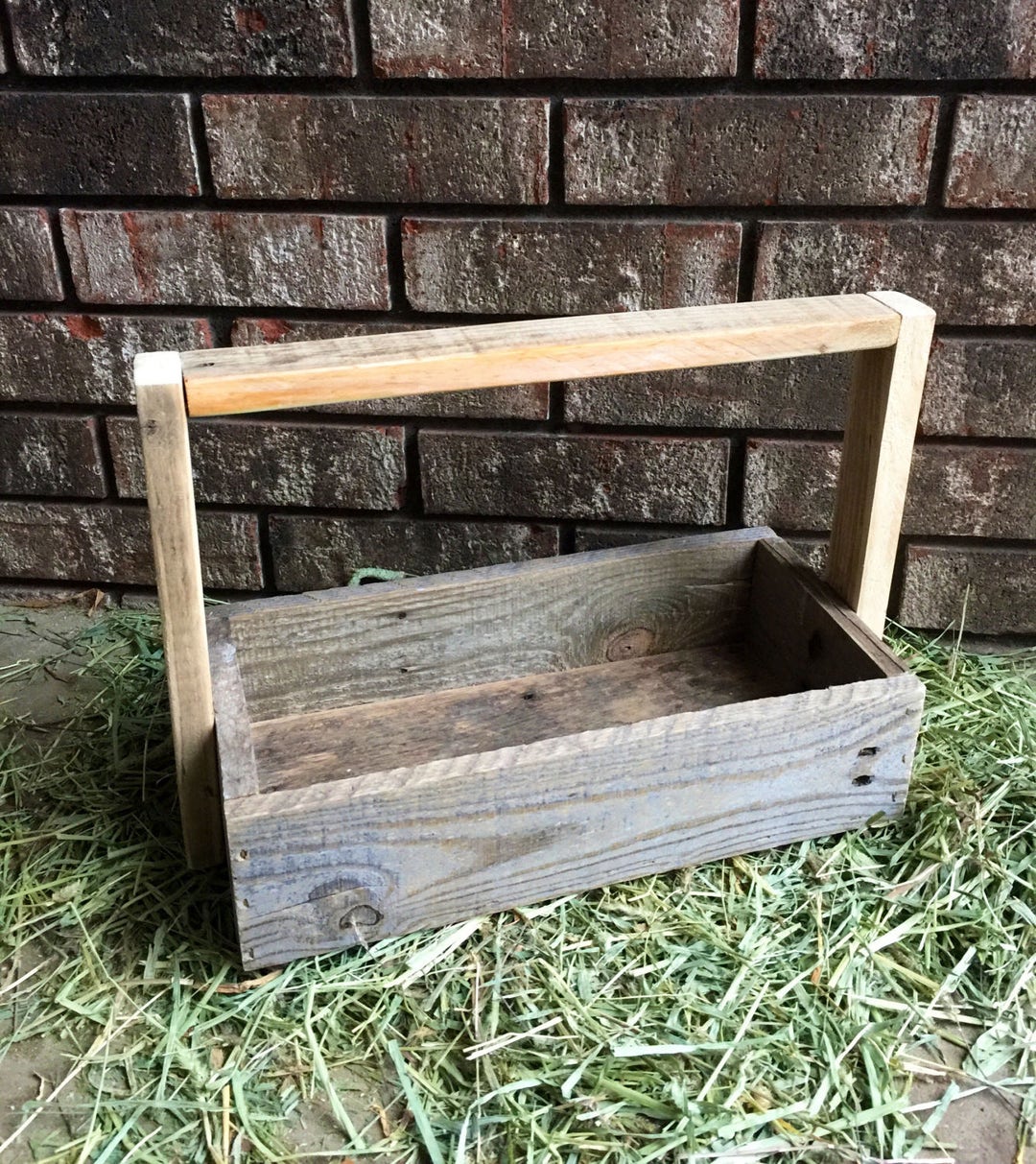 Reclaimed Wooden Caddy/wooden Tray/wooden Basket/jar Caddy/farmhouse ...