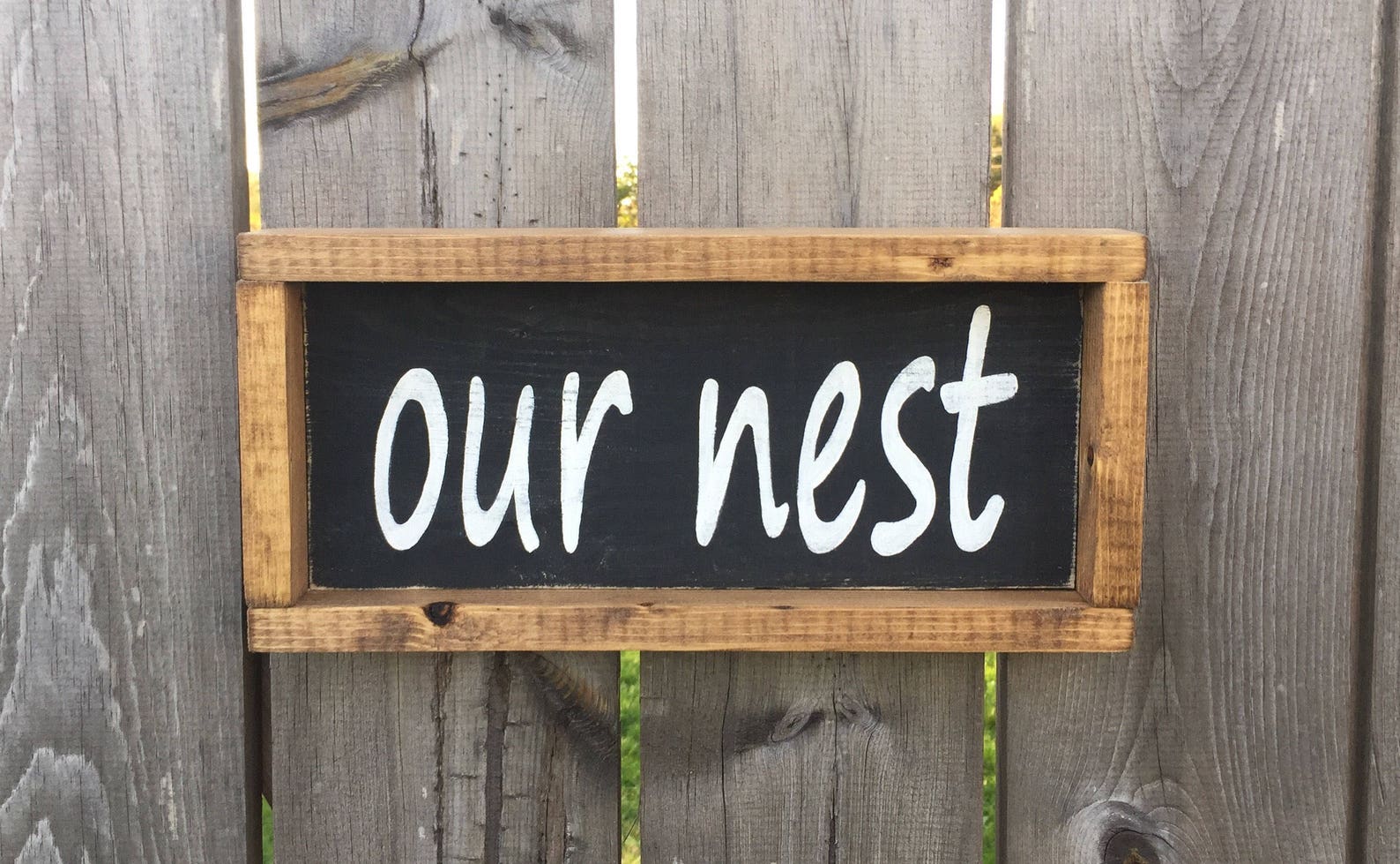 Our Nest Sign/our Nest Wooden Sign/rustic Wooden Sign/framed - Etsy