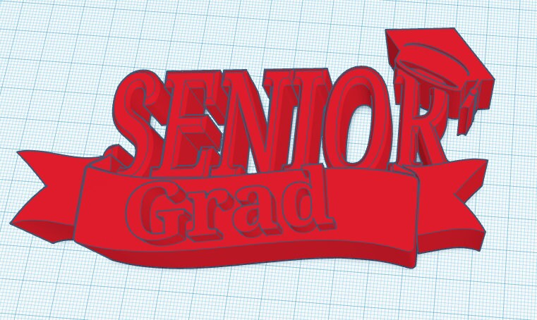 SENIOR Grad STL 3d Design - Etsy