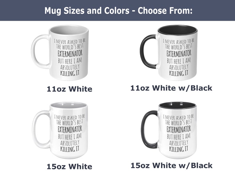 Funny Exterminator Coffee Mug, Pest Control Expert Gift, Bug Rodent ...