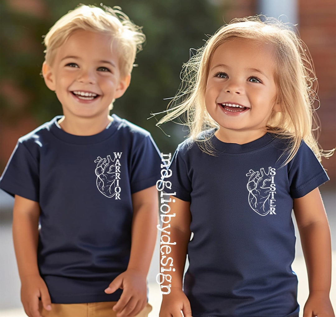 Heart Warrior & Heart Sister Matching Tshirt Set Heart Sister Tshirt ...