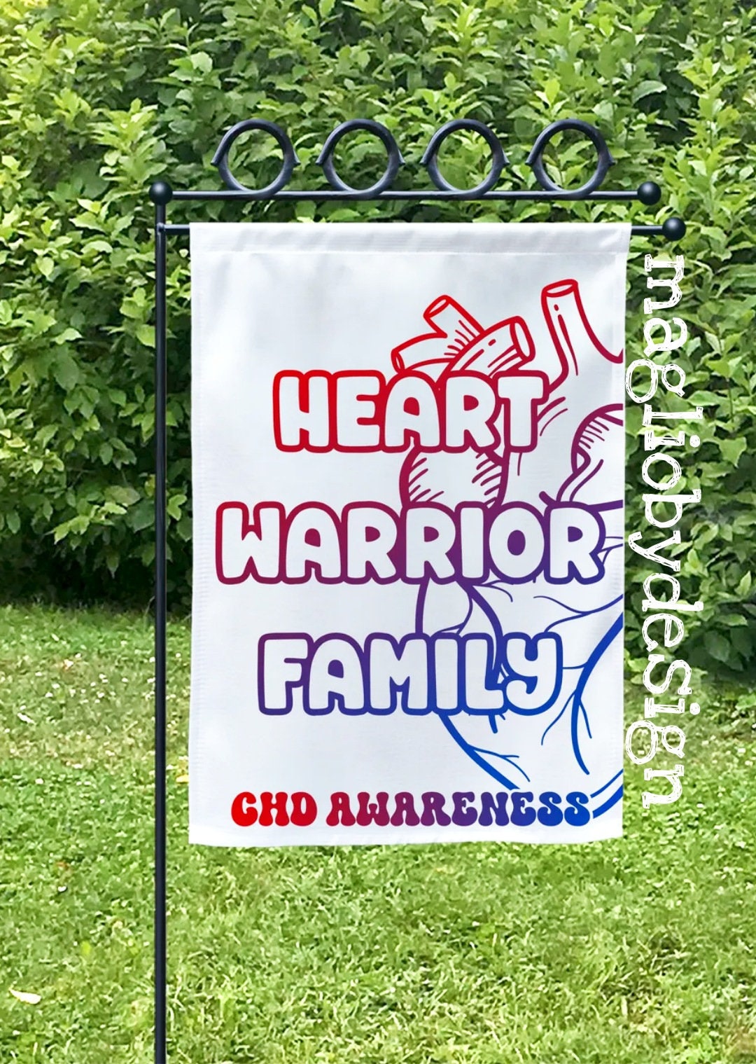 Heart Warrior Family Flag | CHD Flag | CHD Awareness Flag - Etsy