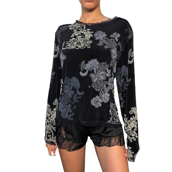 Vintage 2000s print mesh - Gem