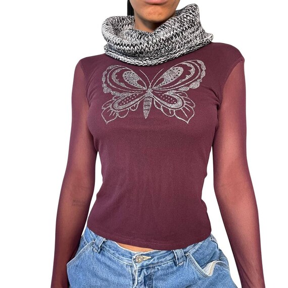 Vintage 2000s butterfly mesh - Gem