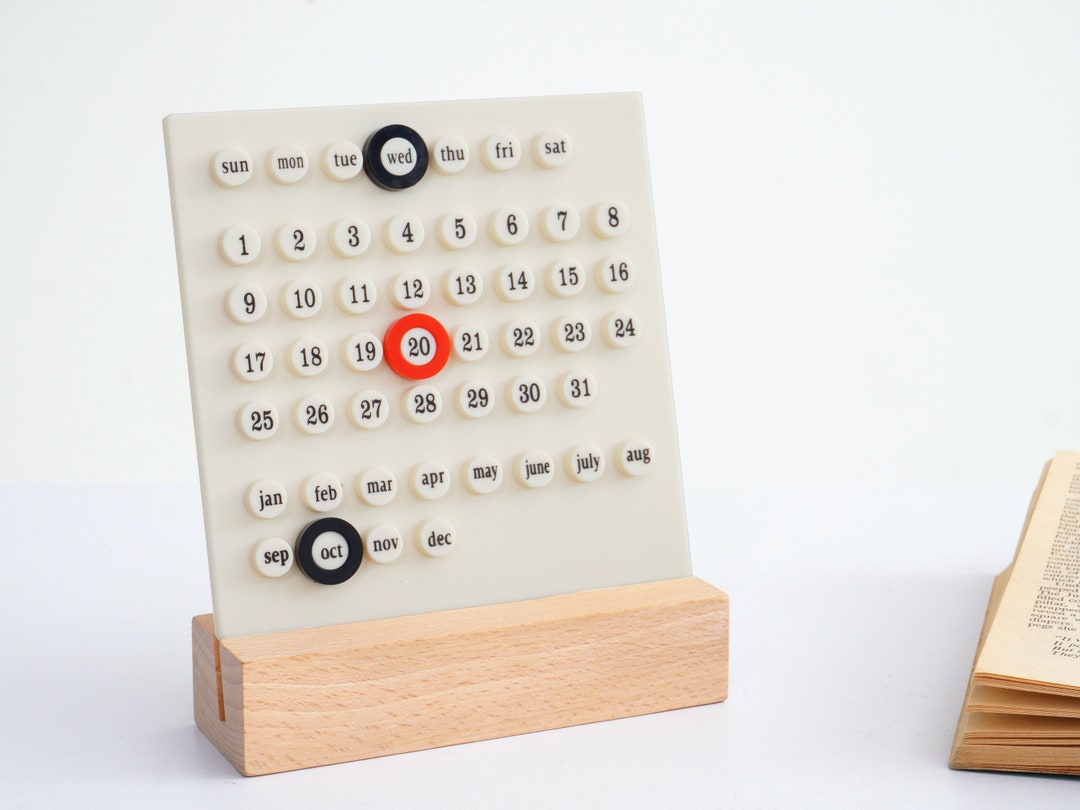 Adjustable Tabletop Calendar - Etsy