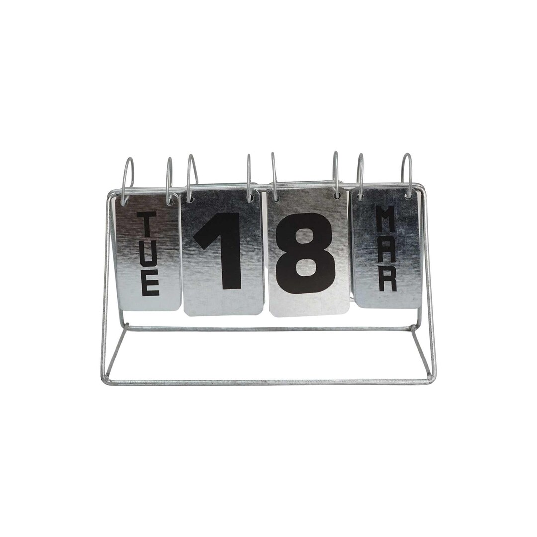 Midcentury Steel Flip Calendar - Etsy