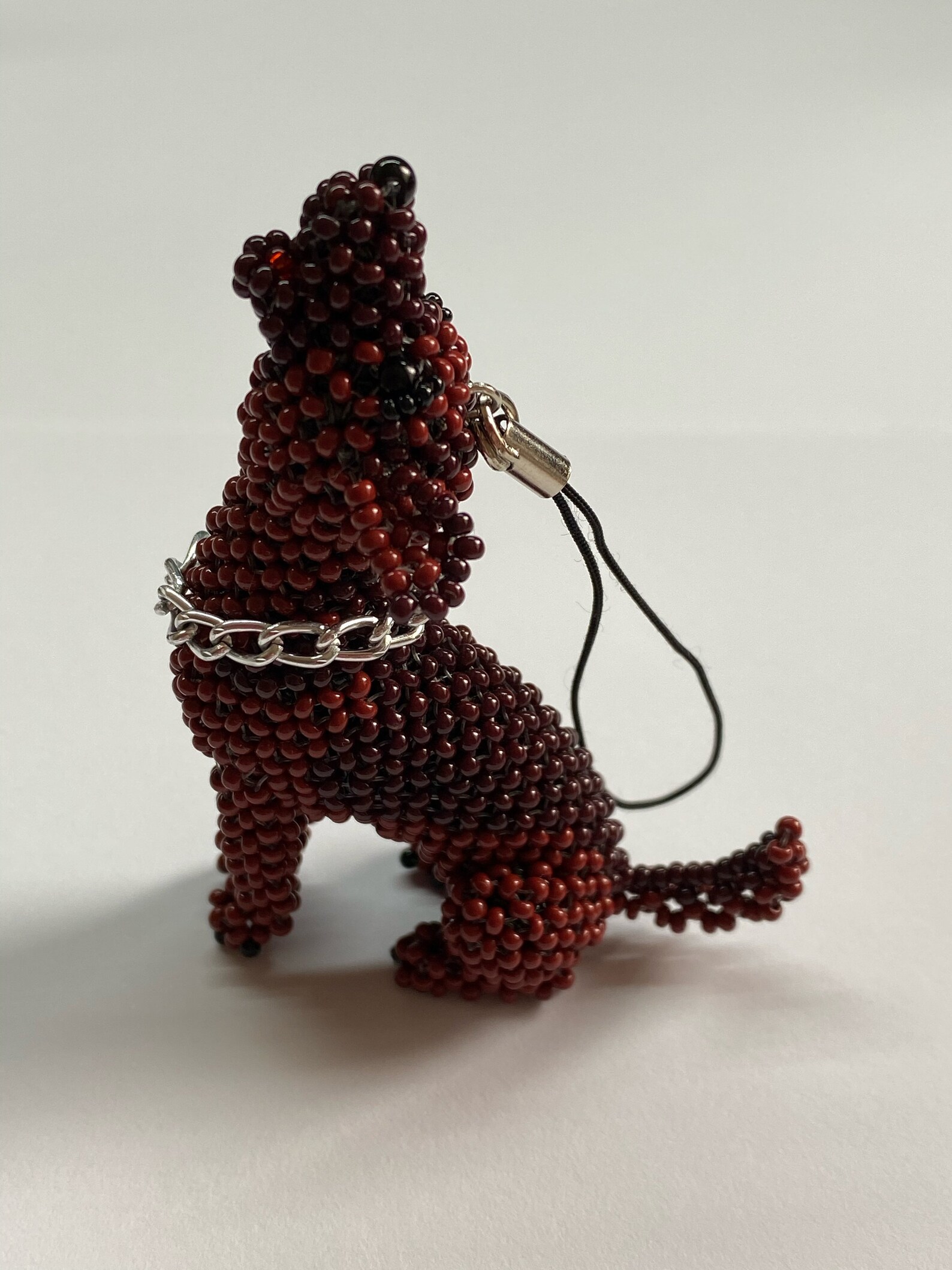 Dog lover keychain. 3d dog keychain. 3d beadingfigurine gift | Etsy