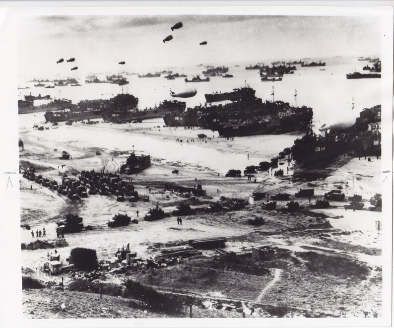 Vintage Robert Capa D-day Press Photo, Normandy Landing WWII ...