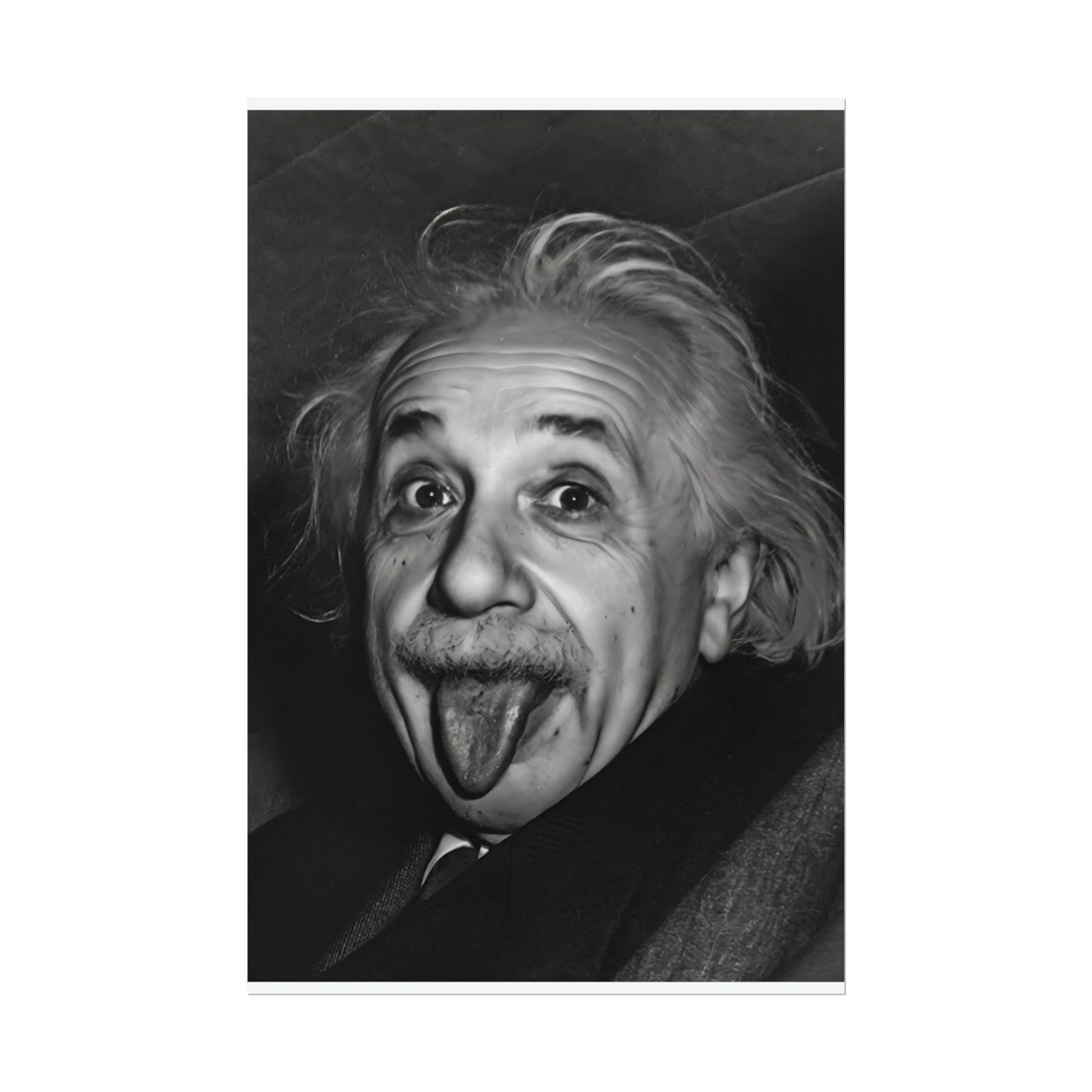 Portrait of Albert Einstein Sticking His Tongue, Enlarged High-quality ...