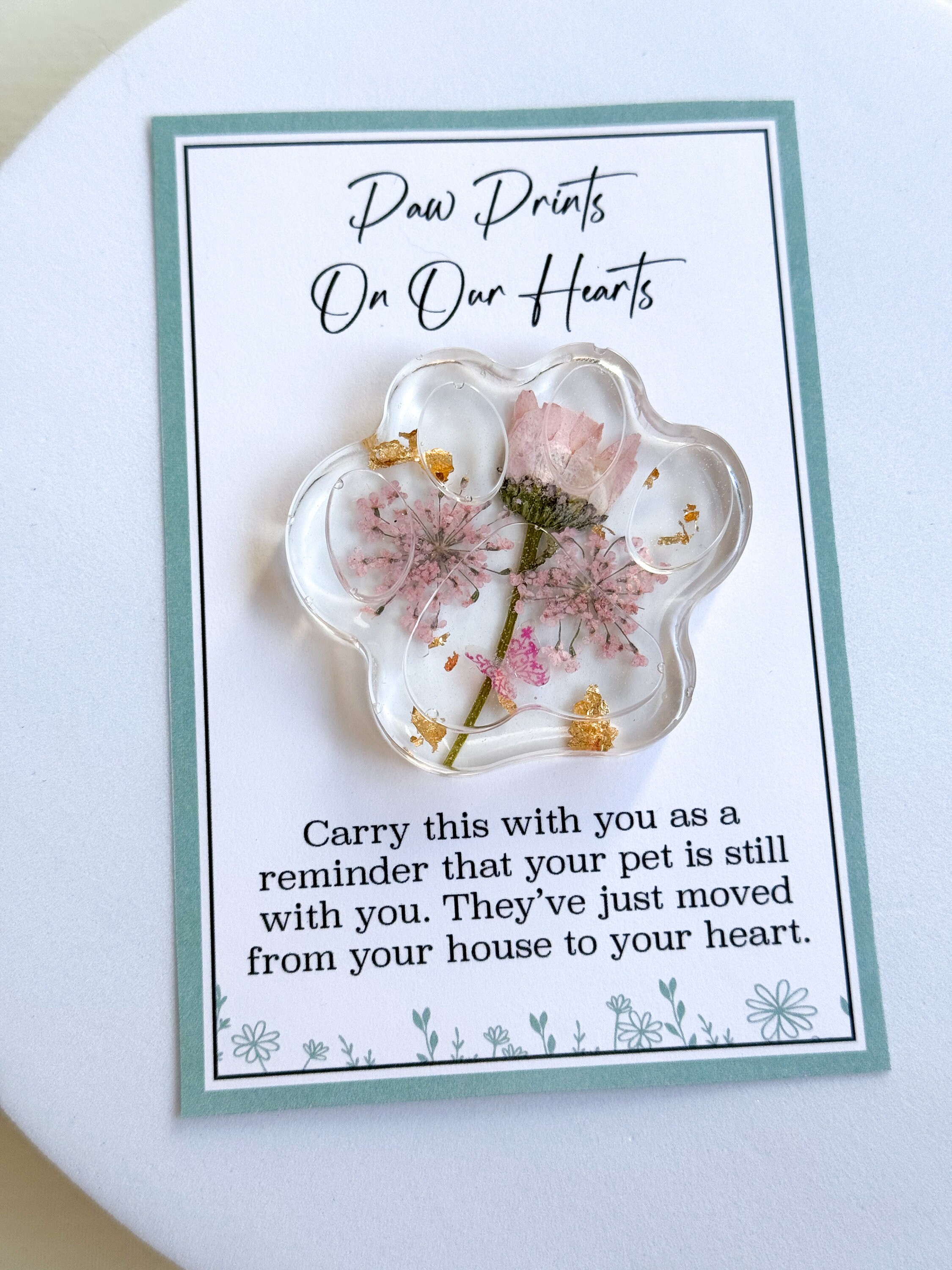 Dog Grief Memorial, Paw Prints Resin Grief Gift, Custom Dog Loss ...