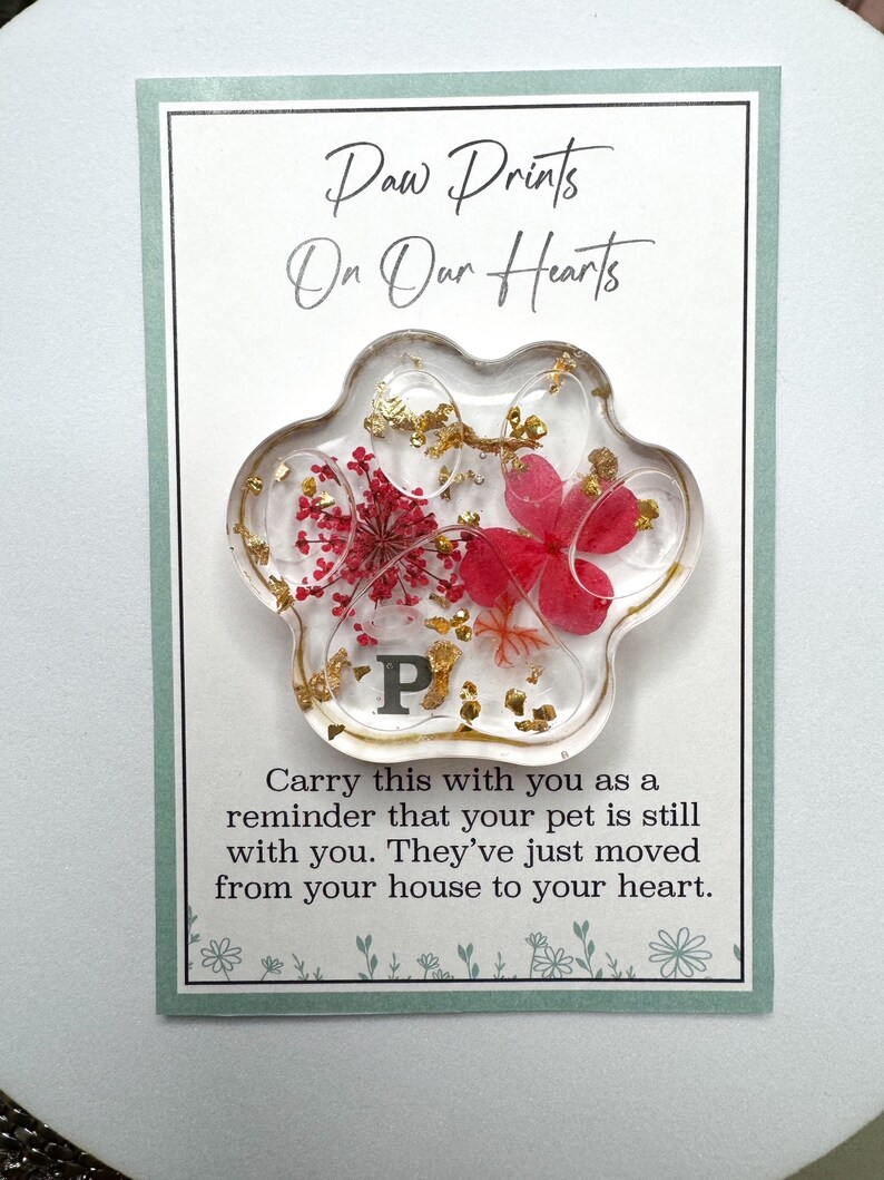 Dog Grief Memorial, Paw Prints Resin Grief Gift, Custom Dog Loss ...