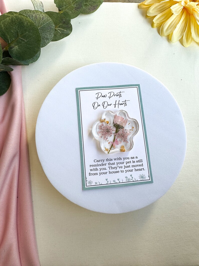 Dog Grief Memorial, Paw Prints Resin Grief Gift, Custom Dog Loss ...