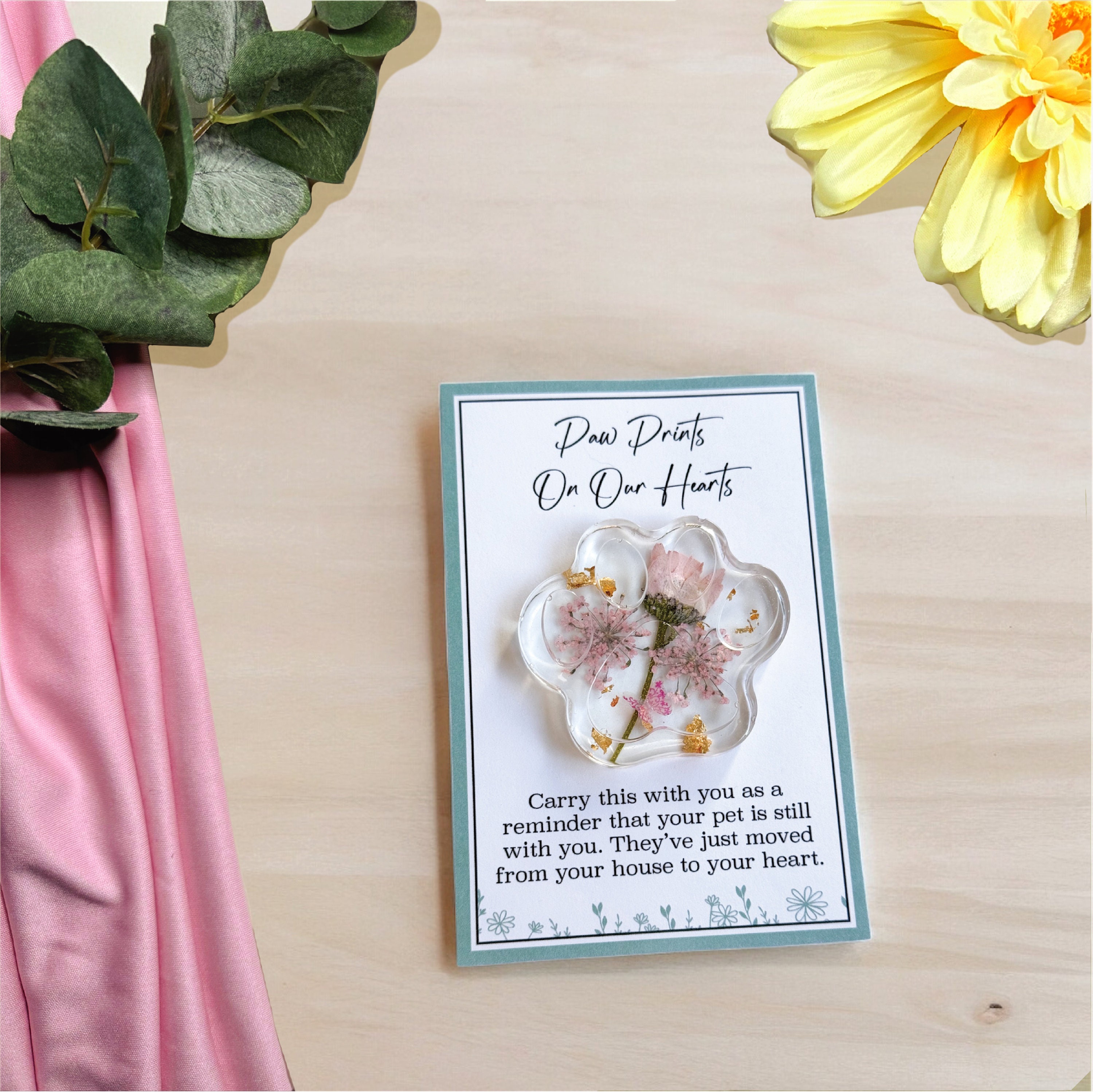 Dog Grief Memorial, Paw Prints Resin Grief Gift, Custom Dog Loss ...