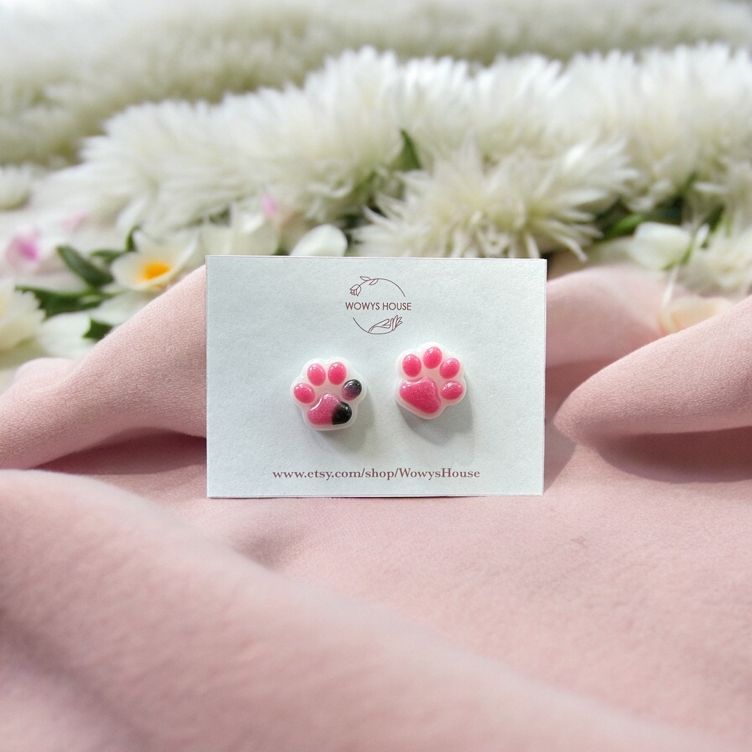 Custom Mini Cat Paw Magnets, 2 Paw Print Magnets, Custom Cat Toe Beans ...