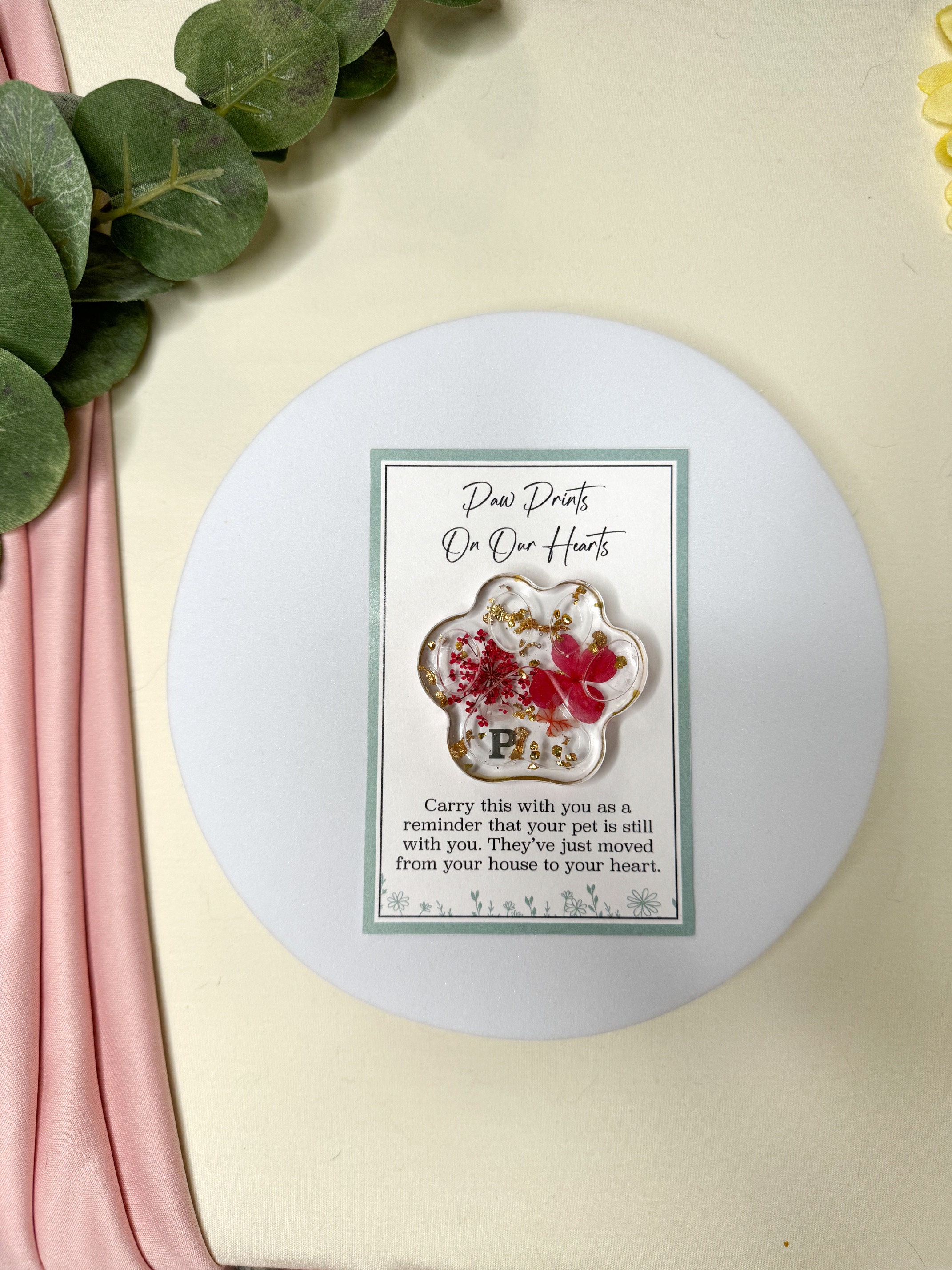 Dog Grief Memorial, Paw Prints Resin Grief Gift, Custom Dog Loss ...