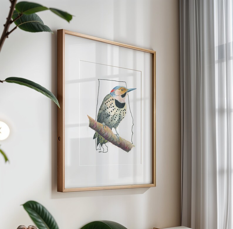 Alabama State Bird Art Print for Living Room Nursery Gallery Wall Print ...