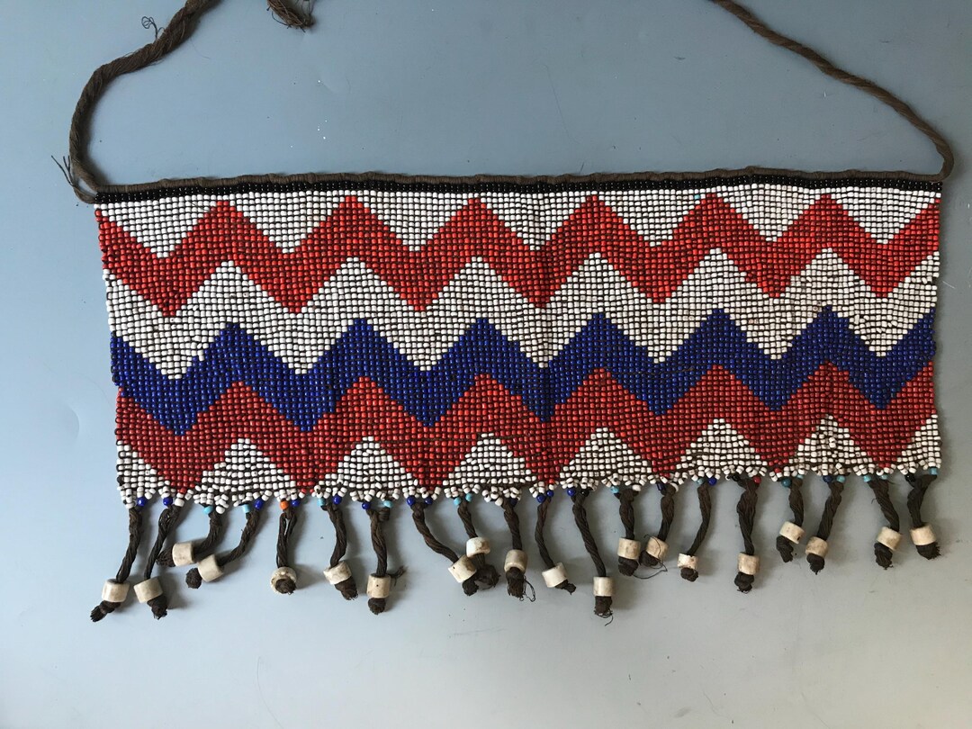 African Tribal Art Fine Kirdi Bead Work Apron Cameroon - Etsy