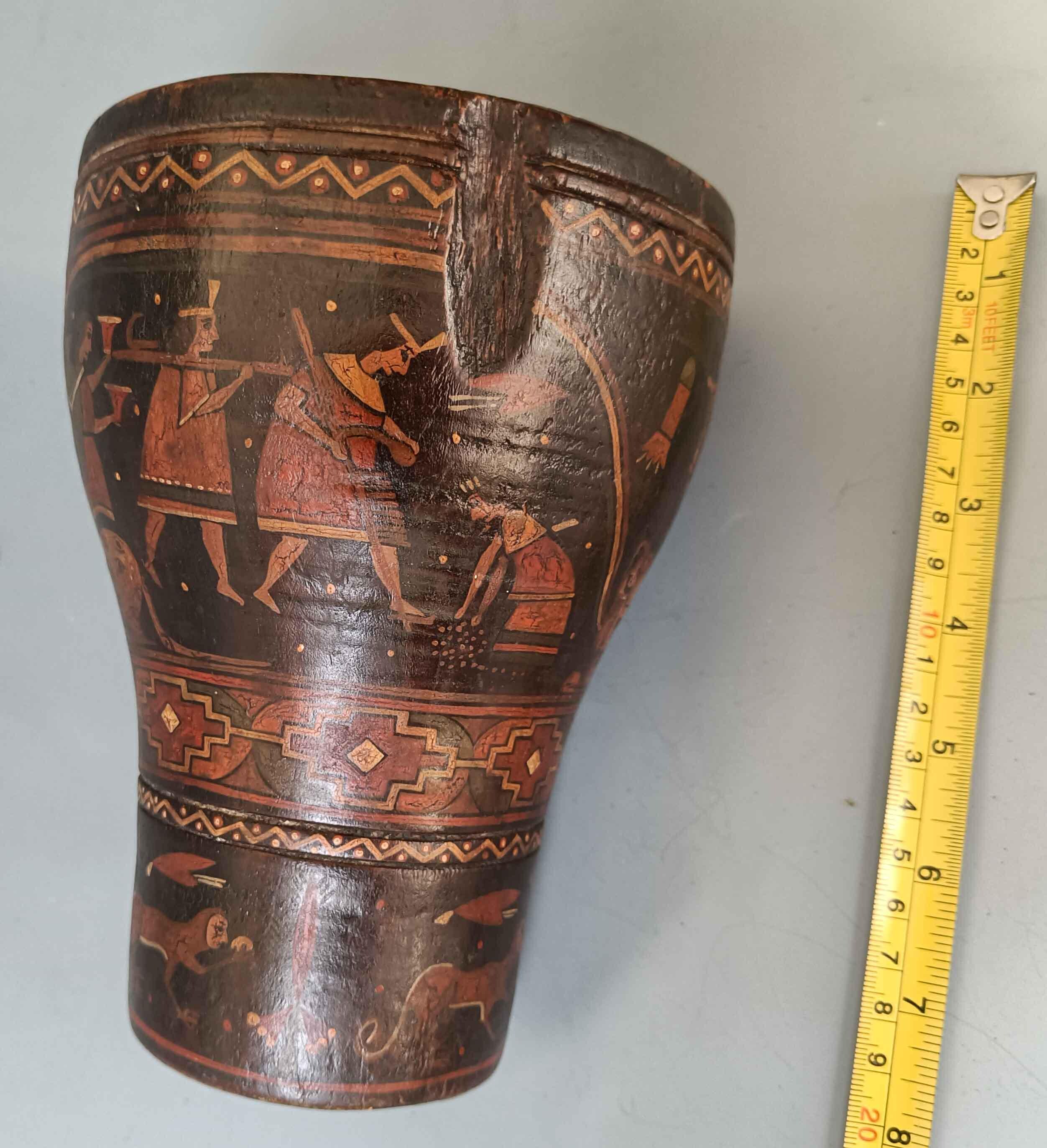 Antique Spanish Colonial Post Inca Colonial Kero Cup Peru - Etsy